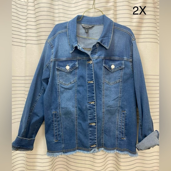 Baccini | Jackets & Coats | Baccini Medium Blue Denim Jacket | Poshmark